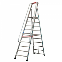 Euro-Profi Alu lestev s podestom Mod. S326-Število stopnic:10, Dolžina ...