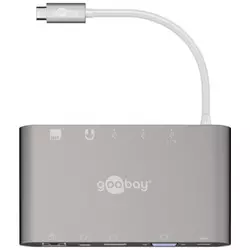 Goobay USB-C / RJ45 + HDMI + VGA + miniDP + 3x USB3.0 + 3,5mm + SD utor ...
