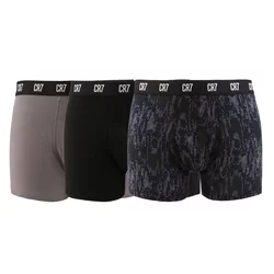 Bokserji CR7 CR7 Basic Trunk AOP Boxershort 3er Pack Grau F712 - Ceneje.si