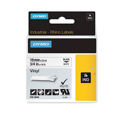 Trak Dymo Rhino Vinyl 18445, 19 mm/5.5 m (črno/bel), original - Ceneje.si
