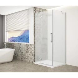 Pravokotni zaslon TRINITY CHROME 800x1000 mm, mat steklo, levo ...