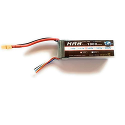 14.8V 1800mAh 50C 4S HRB Lipo Battery with XT60 Plug for FPV Racing RC Quadcopters Helicopters ...