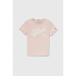 TOMMY HILFIGER Majica, rosé / bijela - Jeftinije.hr