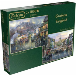 Falcon - Puzzle Coniston, Cumbria i tržnice u Keswicku - 1 000 dijelova ...