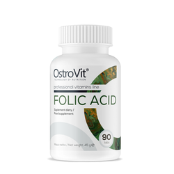 Folic Acid, 400 mcg, 90 tableta, OstroVit - Jeftinije.hr