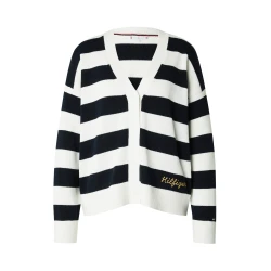 TOMMY HILFIGER Kardigan, noćno plava / zlatna / bijela - Jeftinije.hr