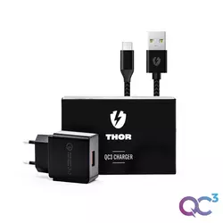 IZJEMNO! Ultra hitri stenski polnilec in USB-C kabel QC 3.0 Optishield ...