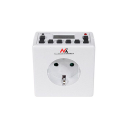 Timer digitalni MacLean, 16A, 3600W, 156 programov, šuko, bele barve AC ...