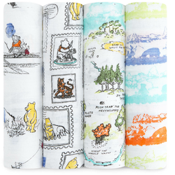 aden+anais® komplet 4 pelene za povijanje 120x120 disney winnie the ...