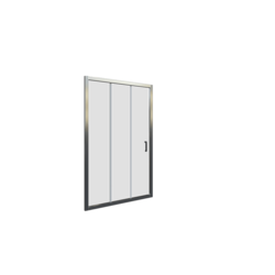 Armal Tuš vrata drsna DOMINO trodelna 90X200 beli profili, mat steklo ...