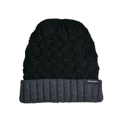 Braid Knit Beanie Black/Heather Grey - Ceneje.si