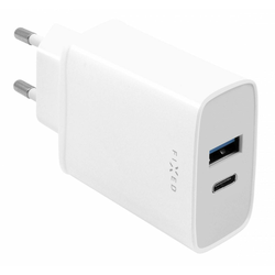 FIXED napajanje s USB-C i USB izlazom, PD podrška, 30 W FIXC30-CU-WH ...