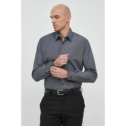 Pamučna košulja Karl Lagerfeld za muškarce, boja: crna, regular, s ...