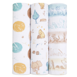 aden+anais® komplet 3 pelene za povijanje 120x120 disney winnie in the ...