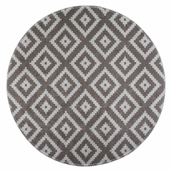 Svetlo rjava pralna okrogla preproga o 120 cm – Vitaus - Ceneje.si