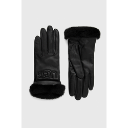 Kožne rukavice UGG za žene, boja: crna - Jeftinije.hr