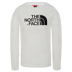 The North Face Majice z dolgimi rokavi EASY TEE LS Bela - Ceneje.si