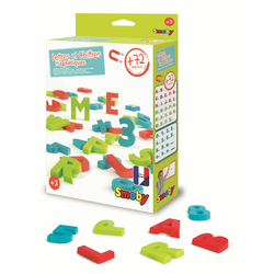 Magnetna slova ABC i brojevi sa znakovima Smoby šarena 72 kom od 3 ...