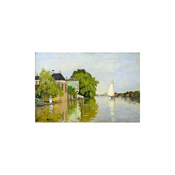 Reprodukcija slike Claude Monet - Houses on the Achterzaan, 90 x 60 cm ...