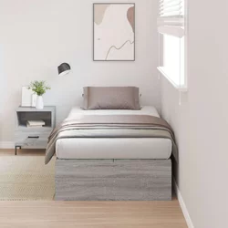 Krevet s prostorom za pohranu Sivi Sonoma 80x200 cm - Jeftinije.hr