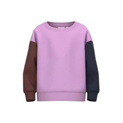 NAME IT Sweater majica ''SUSAN'', morsko plava / orhideja bijela ...