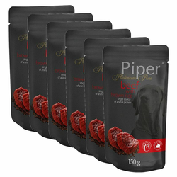 Vrečka Piper Platinum Pure govedina in rjavi riž 6x150 g - Ceneje.si
