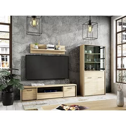 Set za dnevni boravak RYM19, Boja: Svijetao drvo, LED rasvjeta: Ne ...