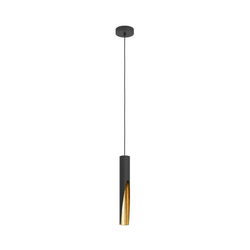 Eglo 900872 - LED Luster na sajli BARBOTTO 1xGU10/4,5W/230V crna/zlatna ...