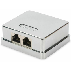 CAT 6 Surface mount box 2x Keystone Modules, shielded, 2-port ...