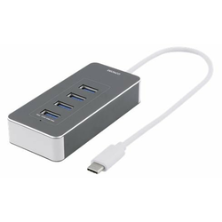 DELTACO USB razdjelnik USBC-HUB8, USB-C na USB-A, 4 ulaza, siva ...