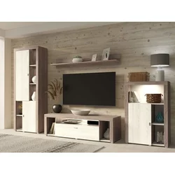 Set za dnevni boravak Austin AG105 Sibirski ariš, Tartuf hrast, S tv ...