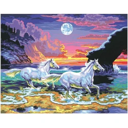 Kreativni set za crtanje KSG Crafts – Konji na obali mora - Jeftinije.hr