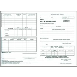 TI.VI-10 Putni radni list za putničko motorno vozilo OS, 2x50 listova ...