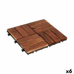 Interlocking Floor Tile Ibergarden A12P3030TDC-3A Brown Polyethylene ...