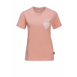 JACK WOLFSKIN Majica ''DISCOVER HEART'', rosé / bijela - Jeftinije.hr