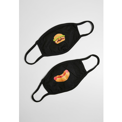 Burger and Hot Dog Face Mask 2 Pack Black - Ceneje.si