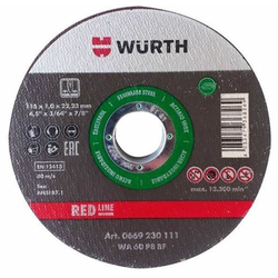 REZALNA PLOŠČA Inox 125x1mm WURTH RED LINE - Ceneje.si