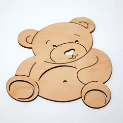 Podstavek za skodelico / Živalski motiv: medved (leseni) - Ceneje.si