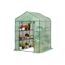Mini staklenik za vrt 1,4 x 1,4 x 2 Garden Point zeleni - Jeftinije.hr