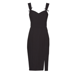 Guess Dolge obleke ROSALINDA DRESS Črna - Ceneje.si