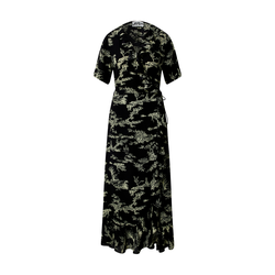 JUST FEMALE Haljina ''Mako maxi wrap dress'', zelena / crna - Jeftinije.hr