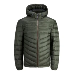 Jack & Jones Pernate jakne JJEHERO PUFFER HOOD Kaki - Jeftinije.hr