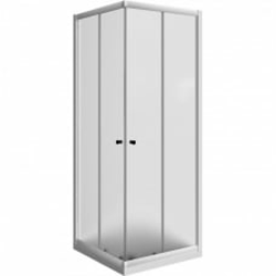 ARMAL kvadratna tuš kabina BASIC 90, beli profili, mat steklo, 5 mm ...