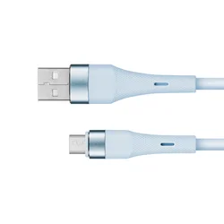 USB kabel - microUSB 1 m silikonski modri Kruger&Matz Basic - Ceneje.si