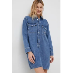 Calvin Klein Jeans Obleka 660885 Modra - Ceneje.si