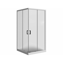 Armal Kvadratna tuš kabina z drsnimi vrati DOMINO 90, beli profili, mat ...