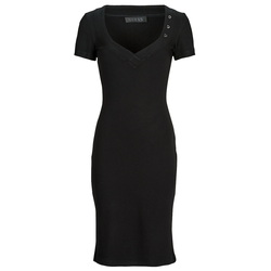 Guess Dolge obleke SS LEILA DRESS Črna - Ceneje.si