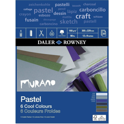 Daler Rowney Murano Pastel Paper 30,5 x 22,9 cm 160 g Cool Colours ...