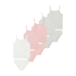 River Island Komplet donjeg rublja, siva melange / rosé / bijela ...