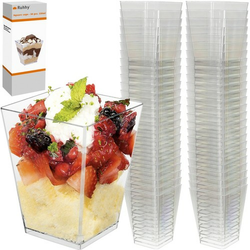 Kvadratne PVC čaše za desert 120ml 50kom - Jeftinije.hr